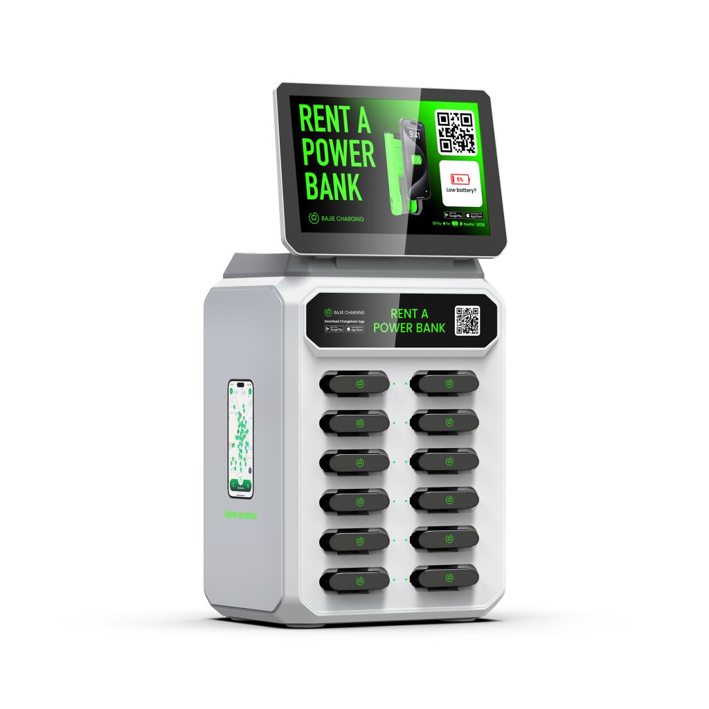 12-slot desktop with screen shared power bank rental station - News ...