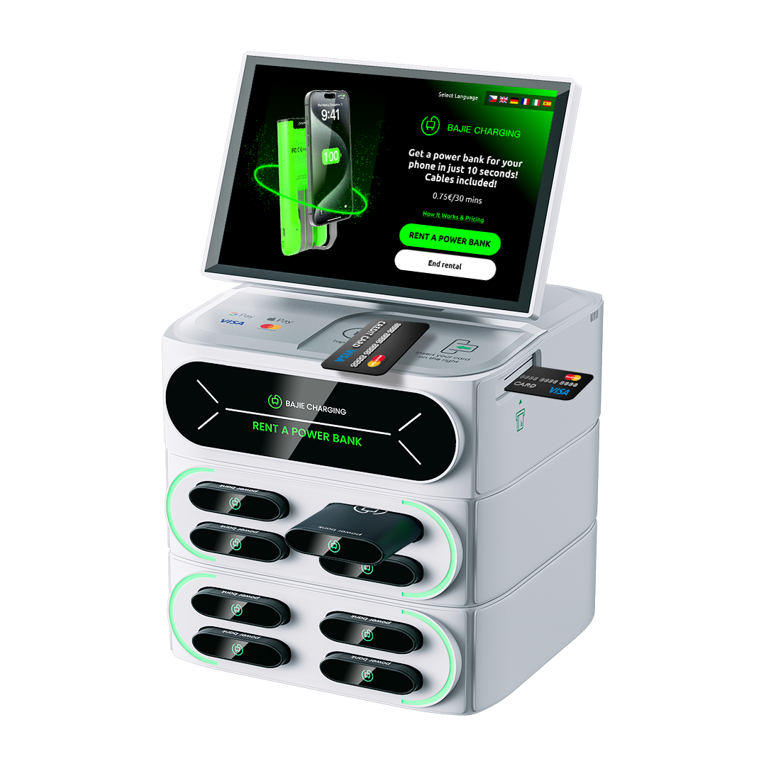 Shared power bank rental station | Cell phone charging stations - BAJIE ...